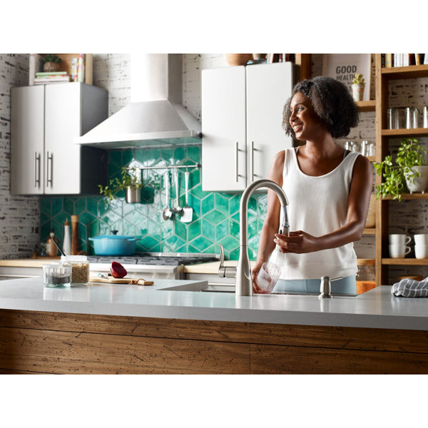 Moen Arlo Touchless Single-Handle Pull-Down Sprayer Kitchen Faucet With Motionsense Wave And ...